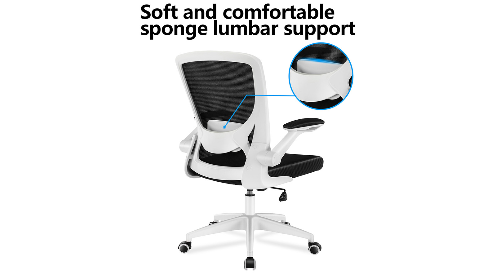 White office chair back support store