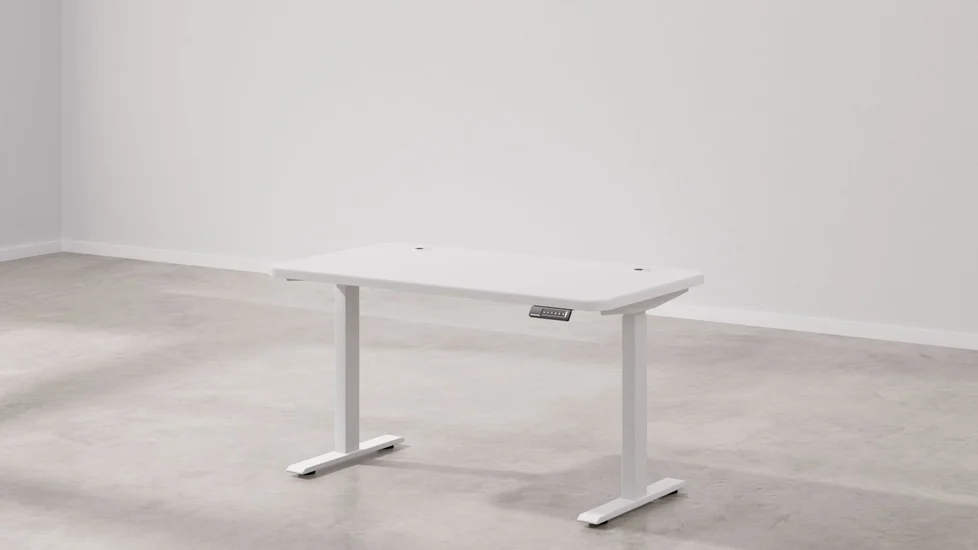 White Standing Desks - White Adjustable Height Desks