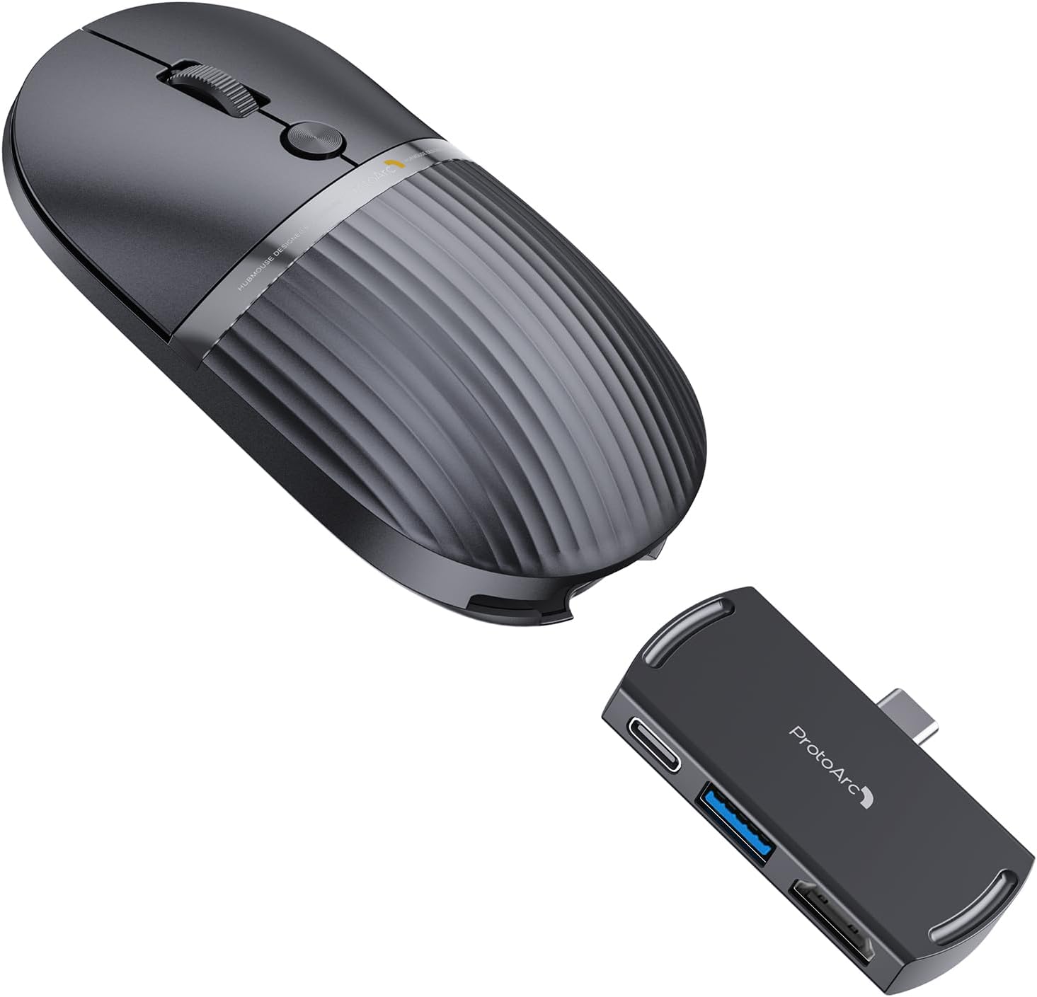 ProtoArc® 2 in 1 Travel Hub Mouse