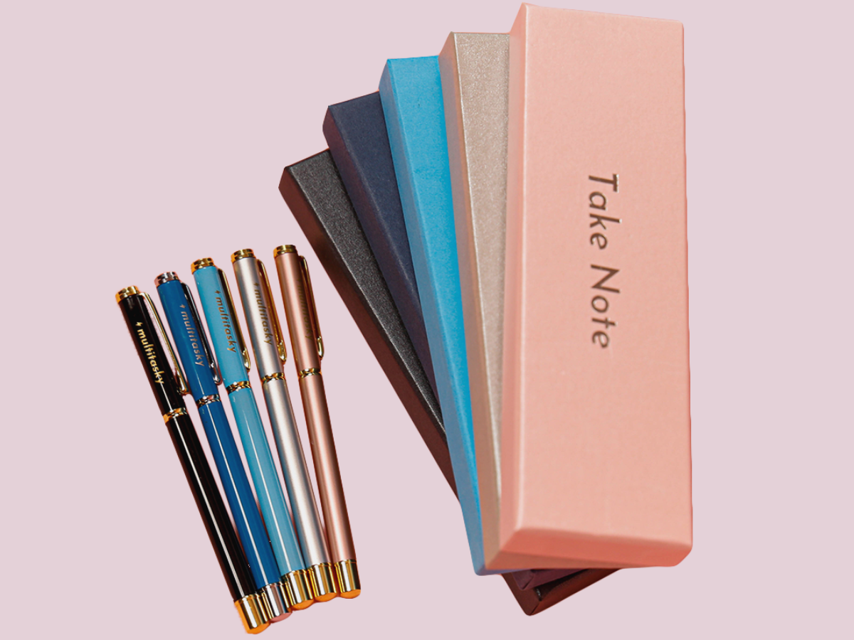 Deluxe Metal Ink Pen (with 5-pack ink refill)