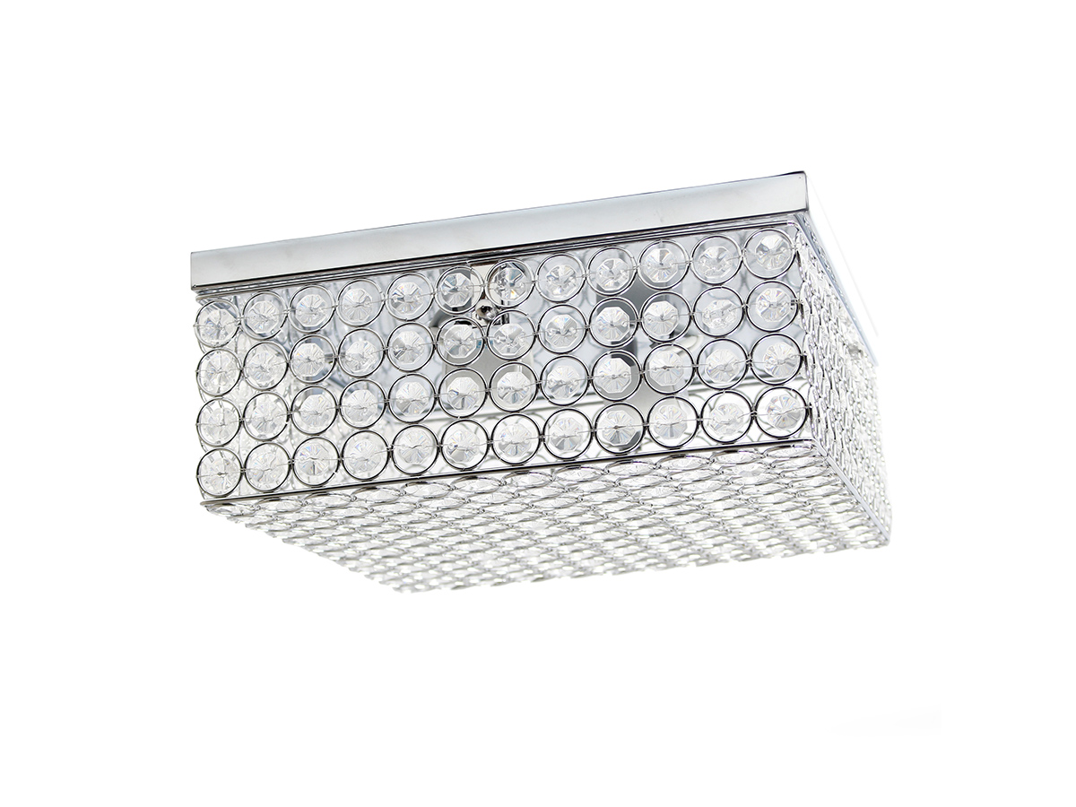 Glam 2 Light 12 Inch Square Flush Mount