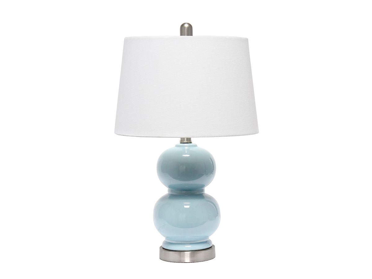 Dual Orb Table Lamp with Fabric Shade