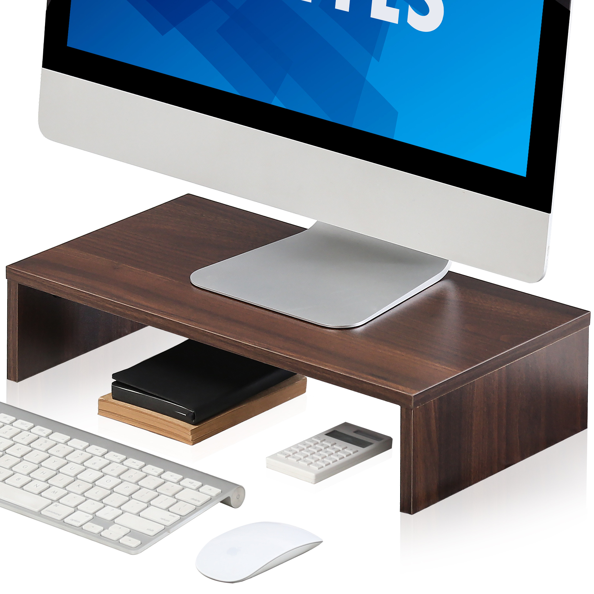 Fenge Monitor Stand - Computer Monitor Riser with 16.7 Inch Shelf