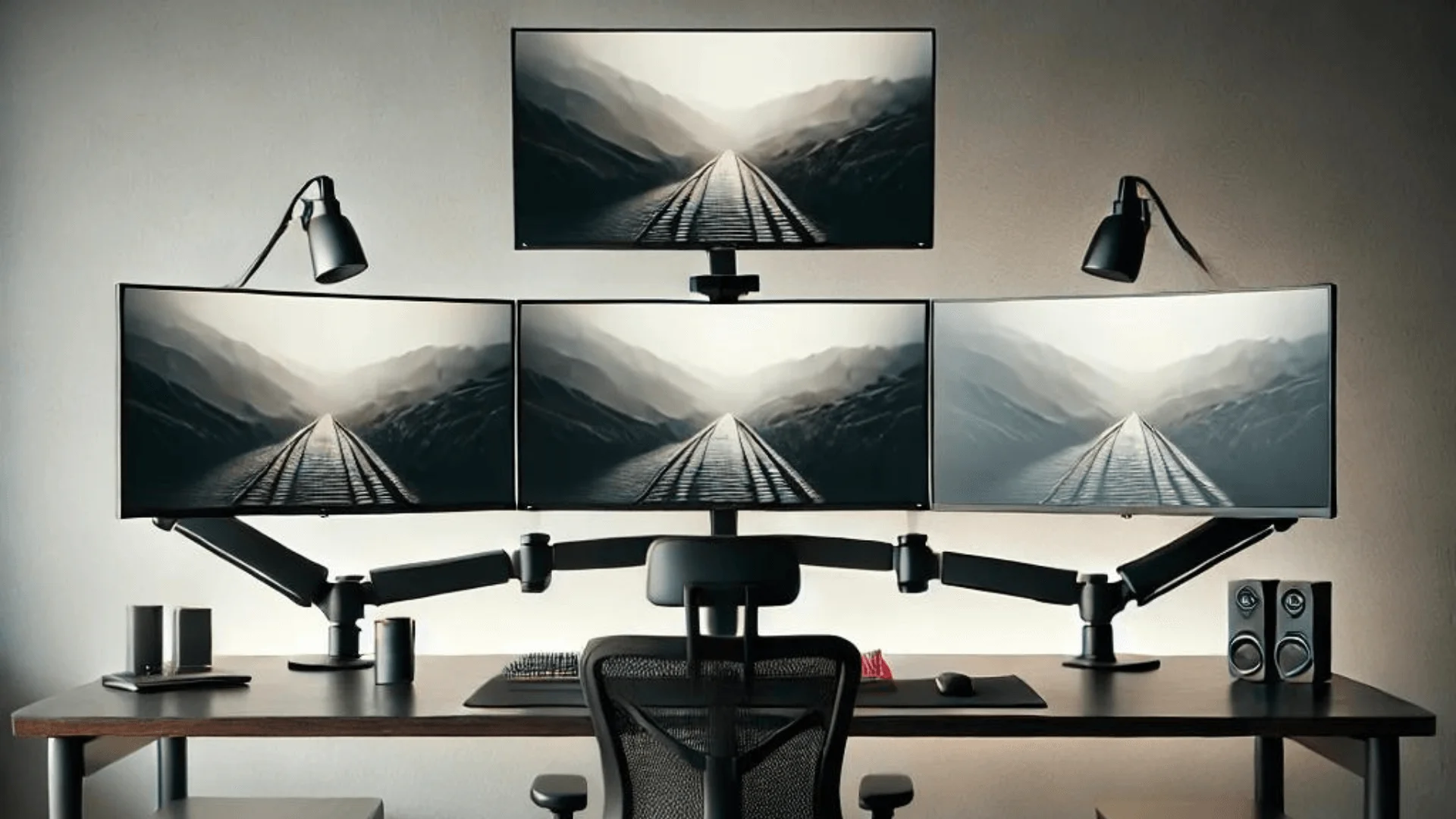 4 Monitor Desk Setup Multiple Monitor Setups NZSIJ 4 Monitor Desk Setup Multiple Monitor Setups NZSIJ