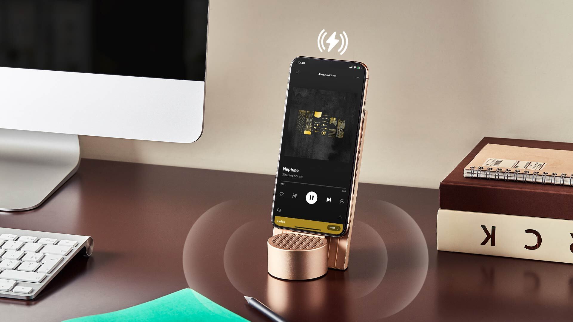 Lexon City Energy charges your phone with a stylish dock.