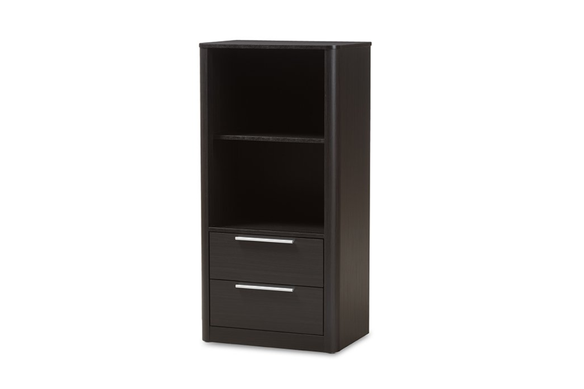 Skyline Decor Espresso Brown Finished: Wood 2-Drawer Bookcase