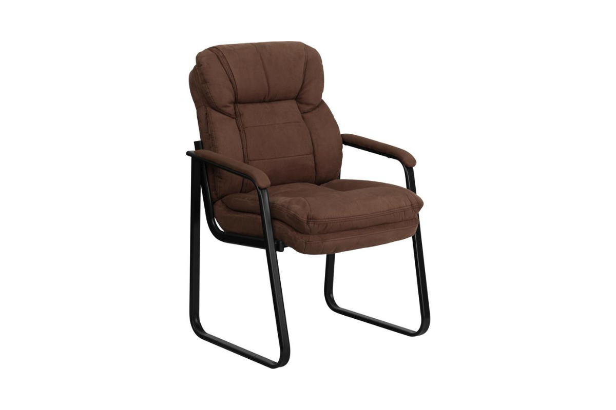 Microfiber Executive Side Reception Chair with Lumbar Support