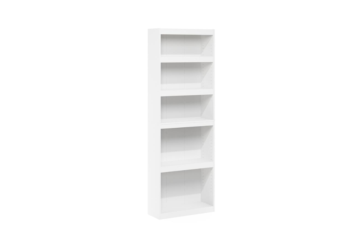 Trio Supply House 5-Tier White Shelf Bookcase