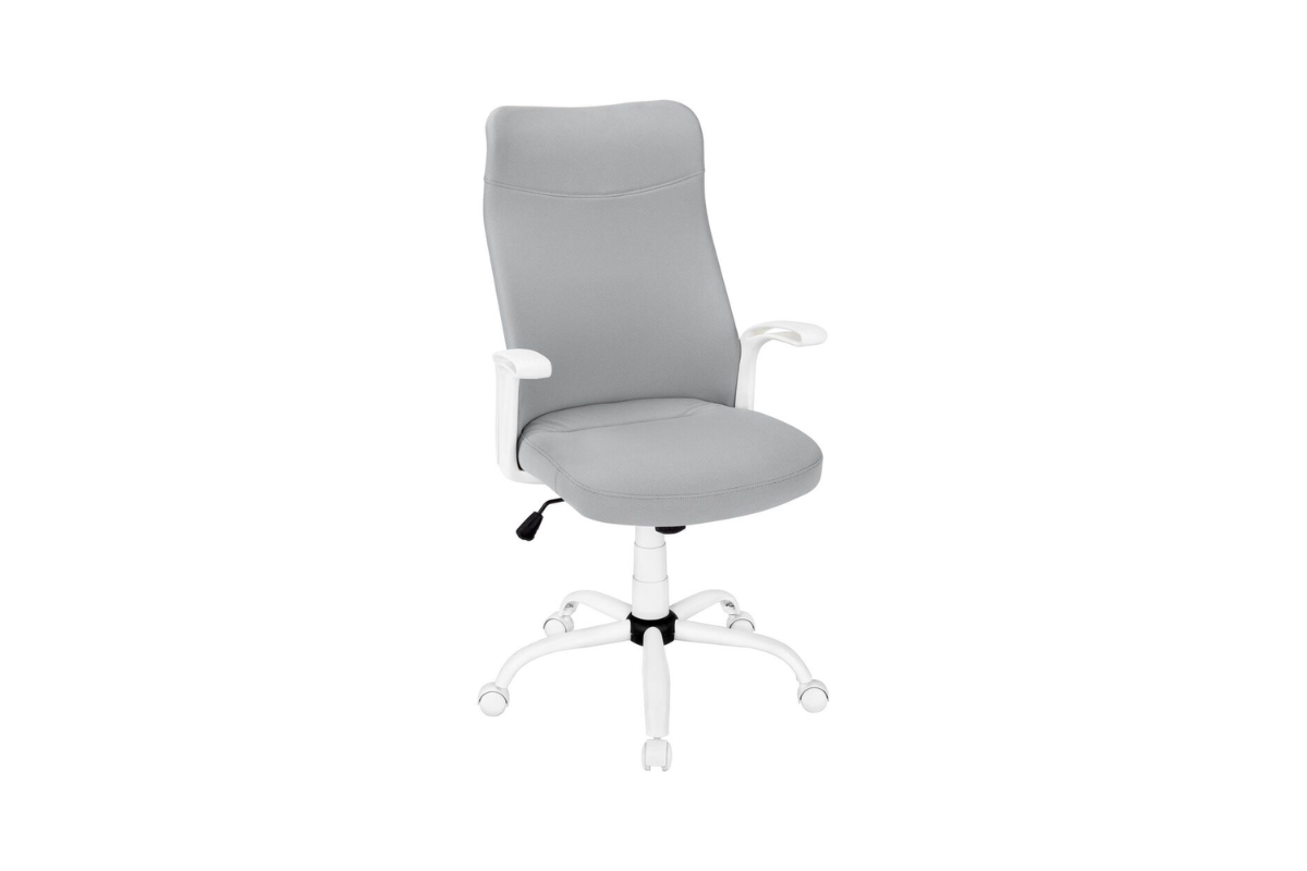 Trio Supply House White Grey Fabric: Multi-Position Chair