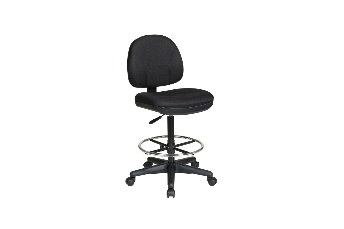 Trio Supply House Drafting Chair with Stool Kit: Heavy Duty Nylon Base