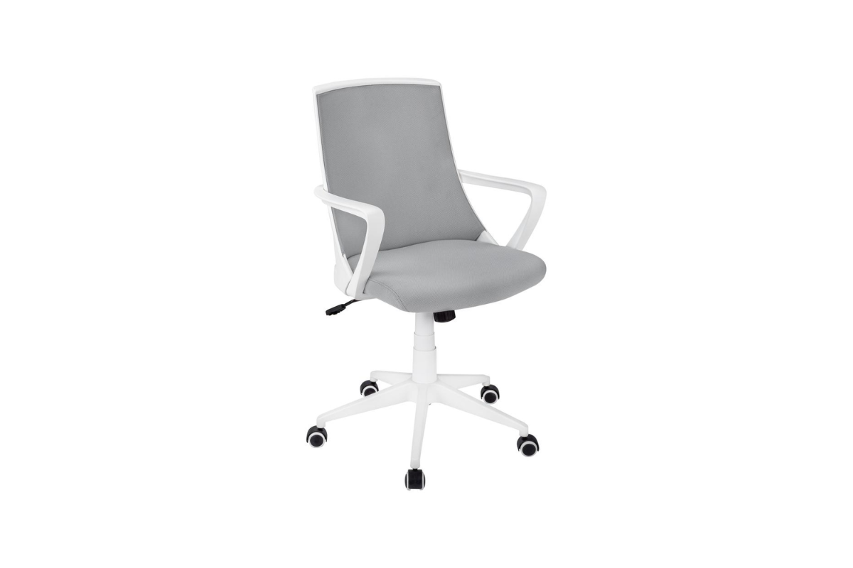 Trio Supply House White Grey Mesh: Multi-Position Chair