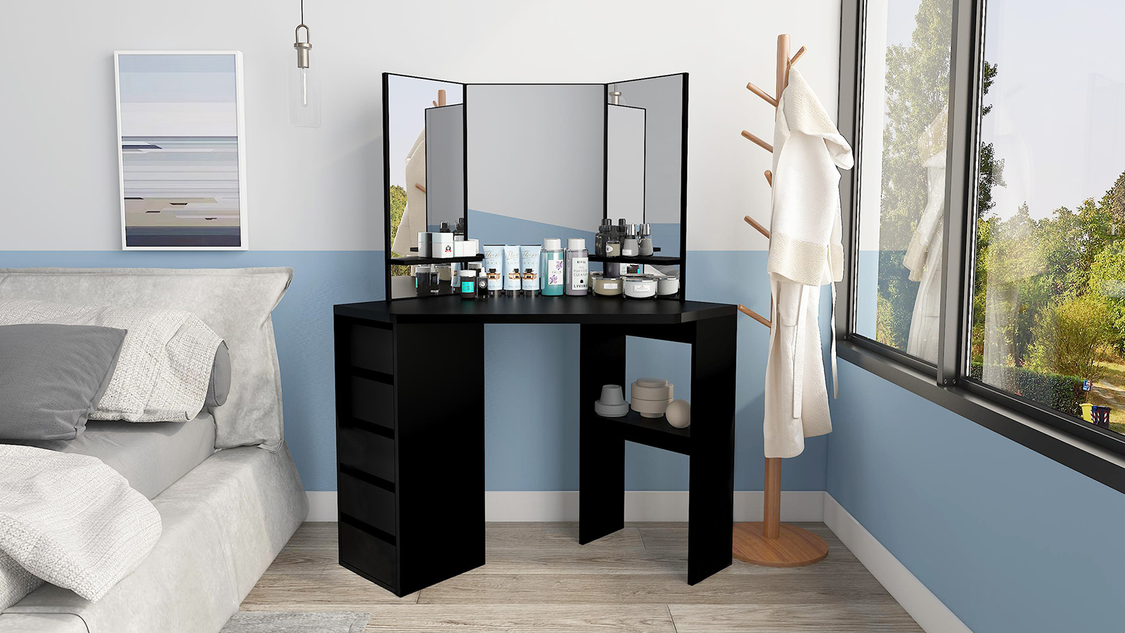 Corner Vanity Table
