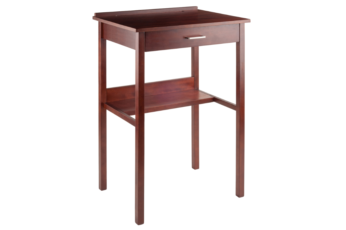 Skyline Décor Ronald High Desk, Walnut: High Desk