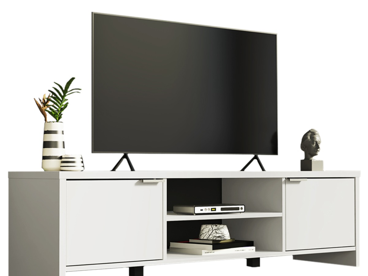 Madesa TV Stand with 2 Doors and 2 Shelves for TVs up to 65 Inches