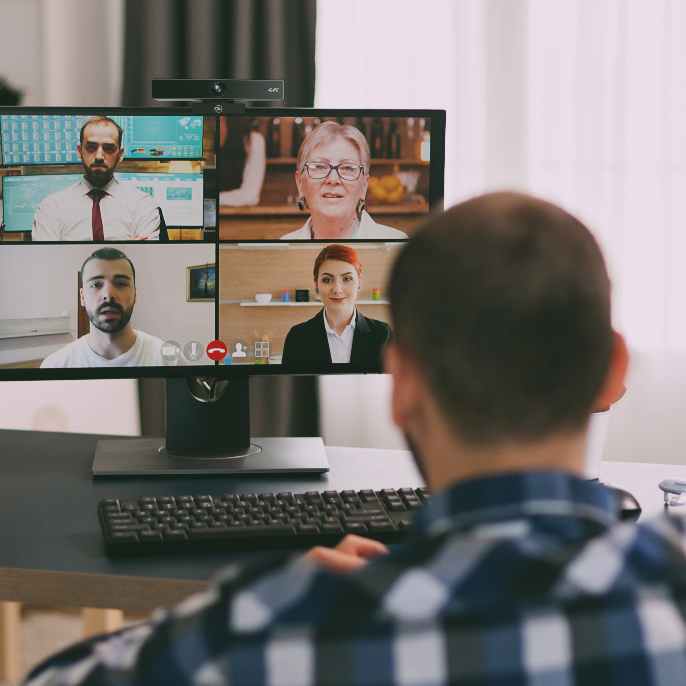 MEE audio C11Z 4K Ultra HD Conference Webcam - ANC Microphone