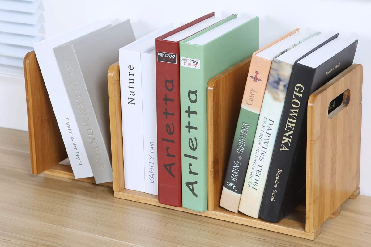 Maydear Extensible Desktop Book Rack: Adjustable Length