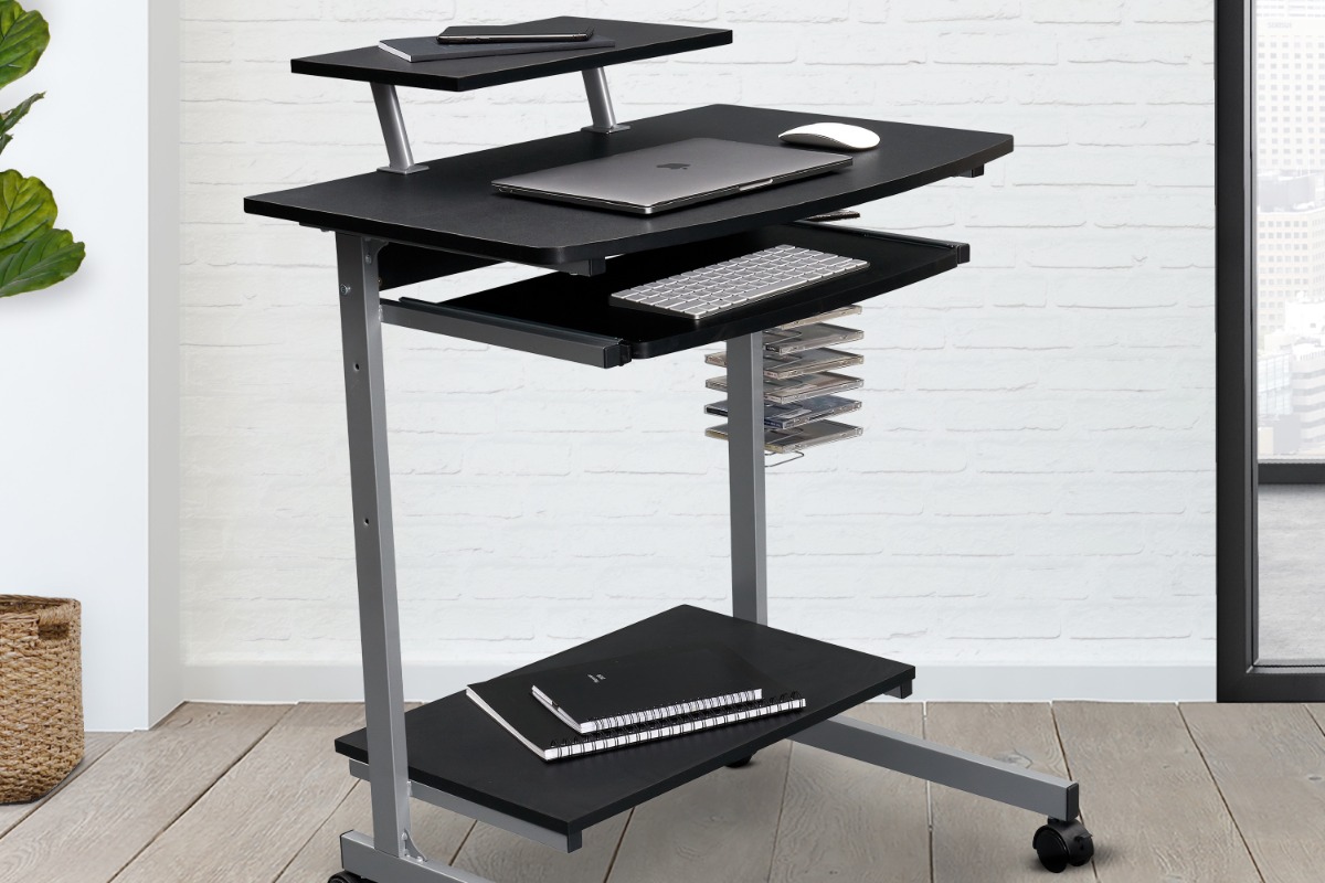 Techni Mobili Compact Computer Cart With Storage