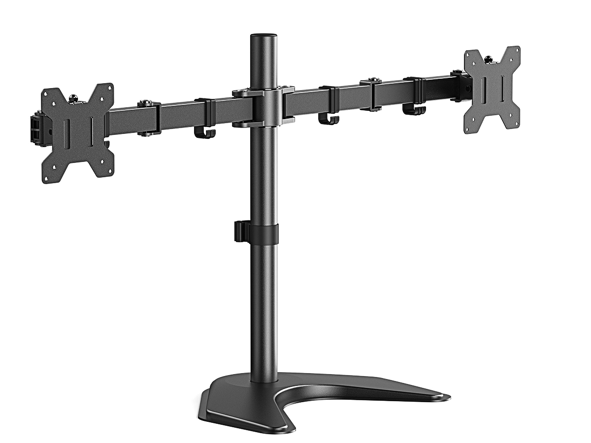 Motion Desk Stand for Dual Monitors 13" to 27"