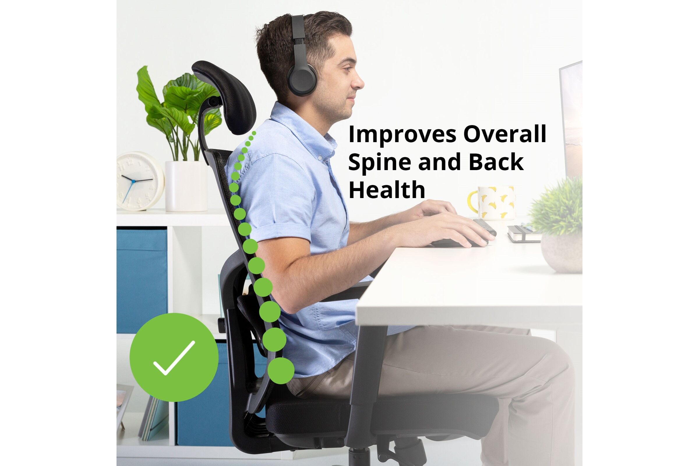 The Office Oasis Ergonomic Mesh Office Chair w/ Rollerblade Wheels